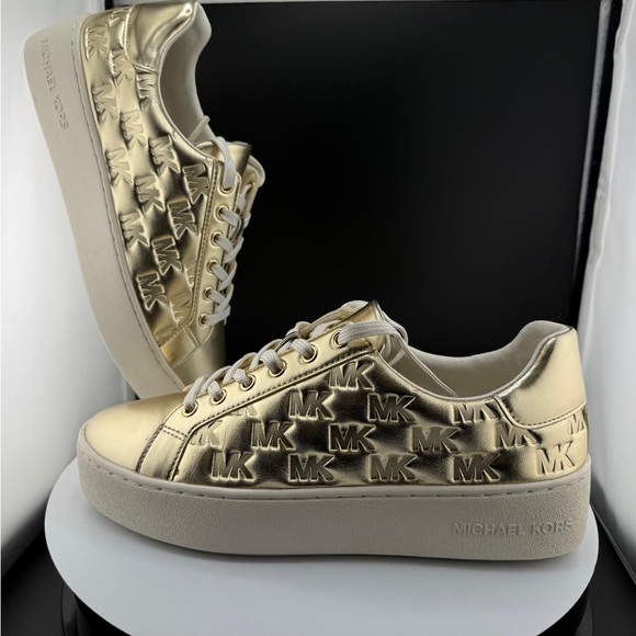 MICHAEL Michael Kors | Shoes | Michael Kors Mk Logo Print Plataform ...